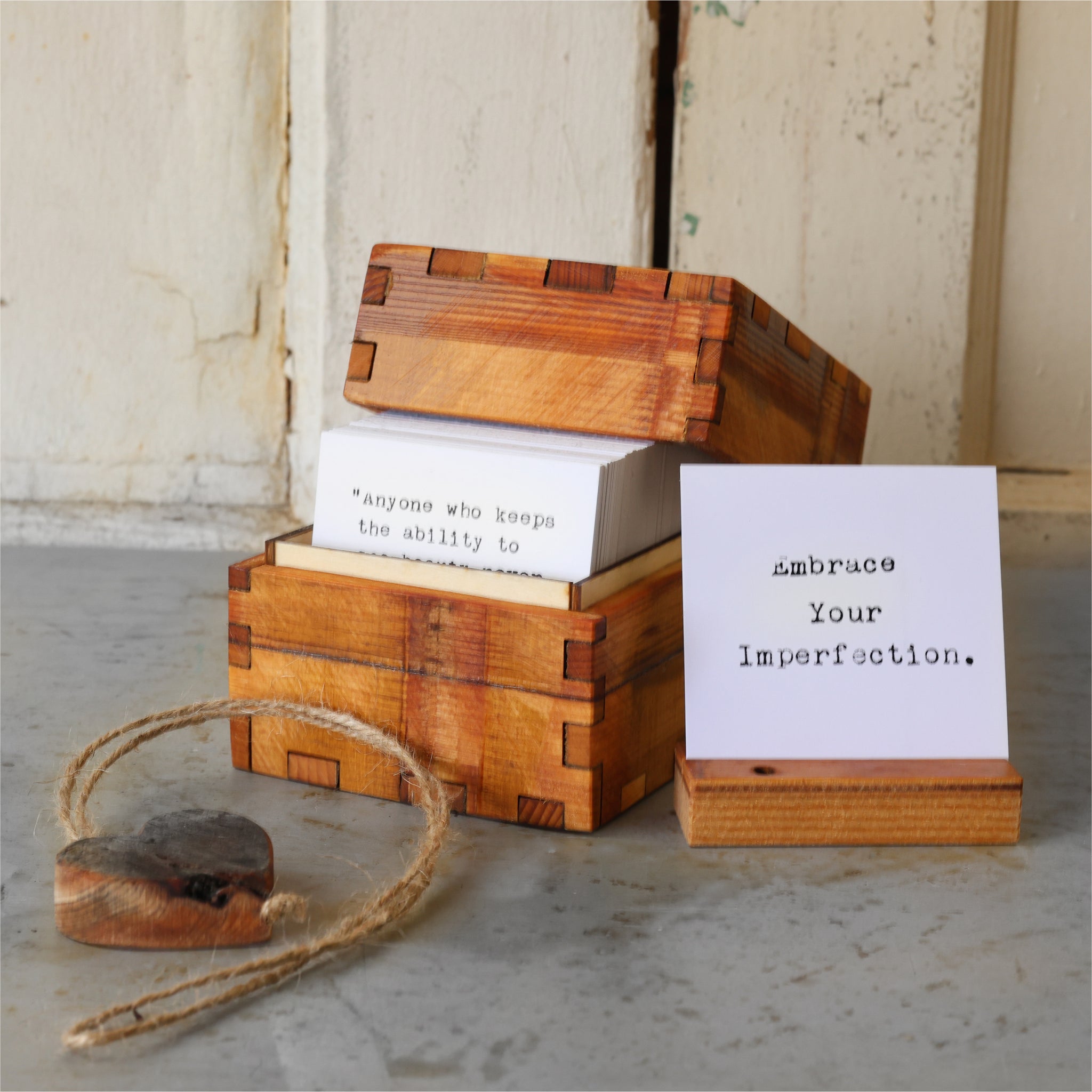 365 Box Bundle | 365 Imperfect Cards + Reclaimed Wooden Box – Dennehey ...