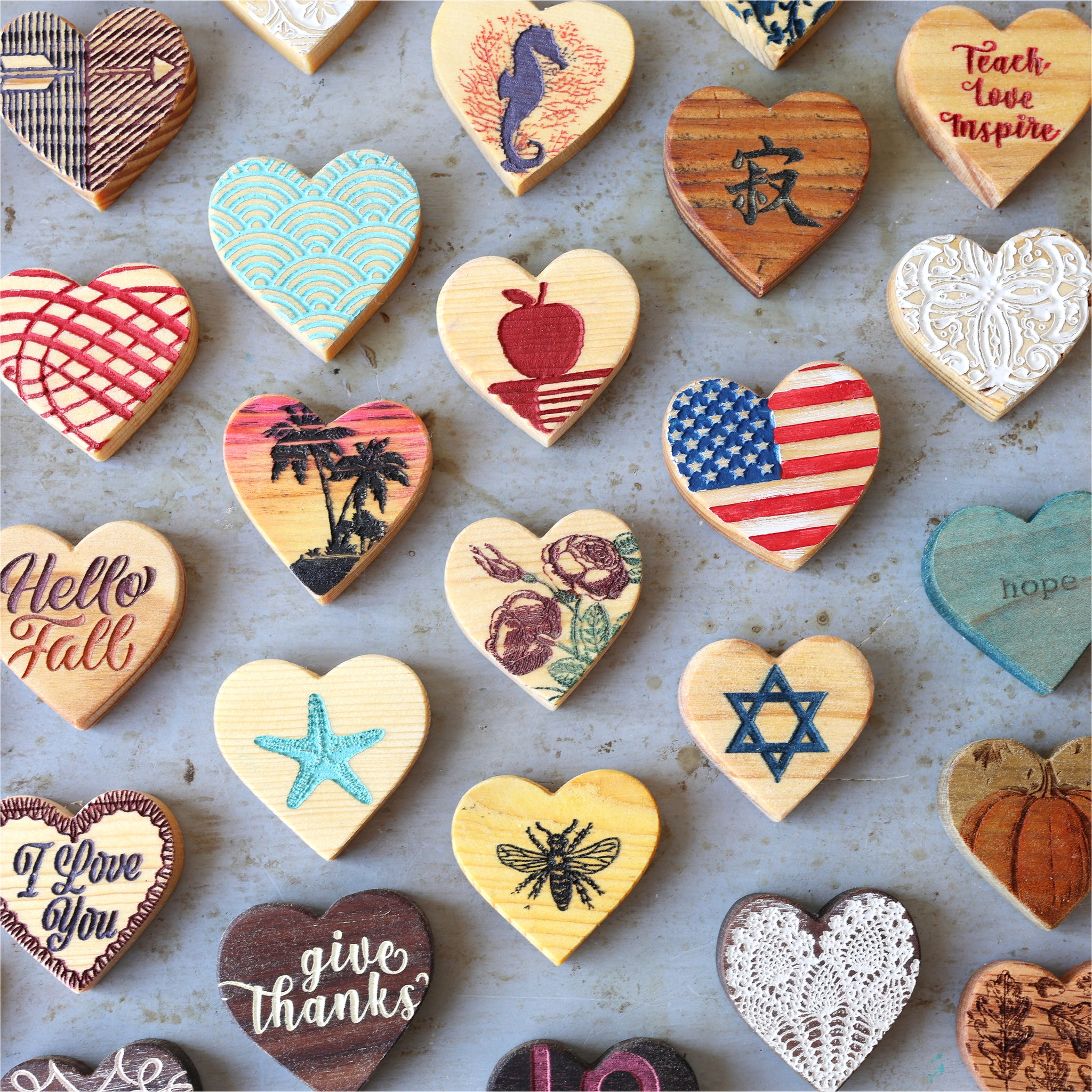 Engraved Hearts – Dennehey Design Co.