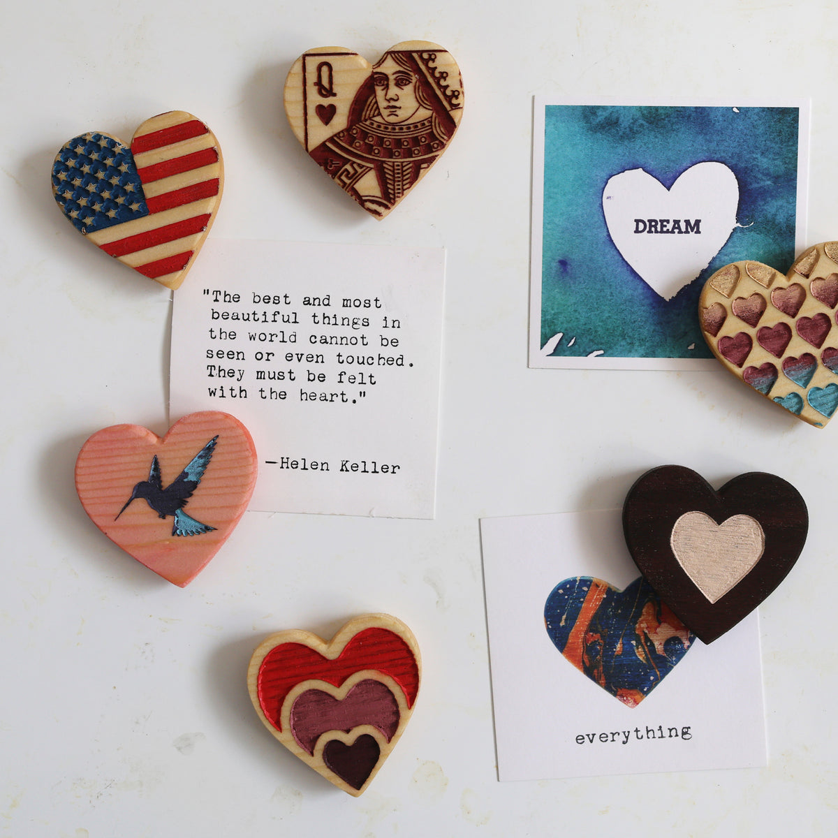 Engraved Heart Magnets – Dennehey Design Co.