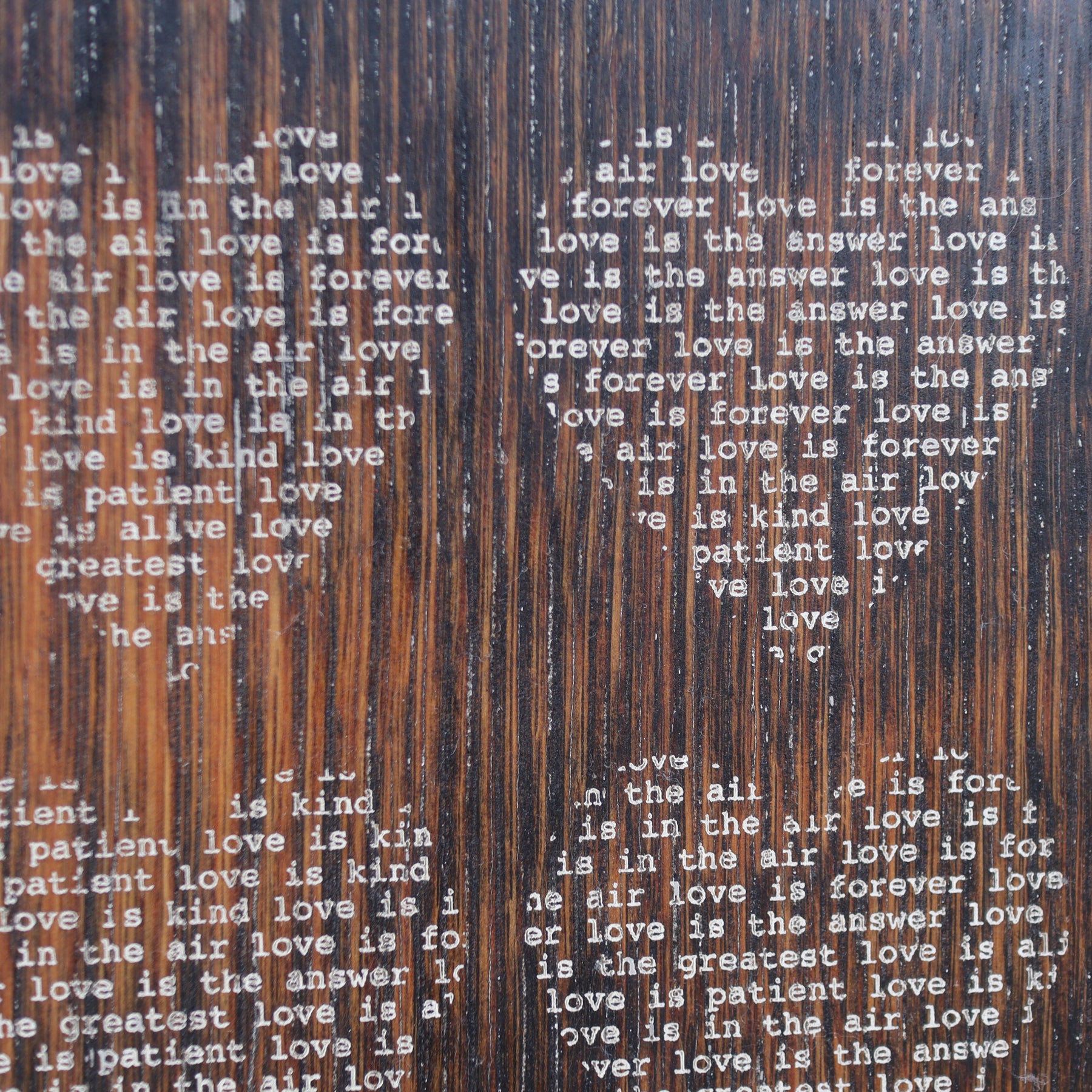 Love Is...Engraved Hearts Artwork – Dennehey Design Co.