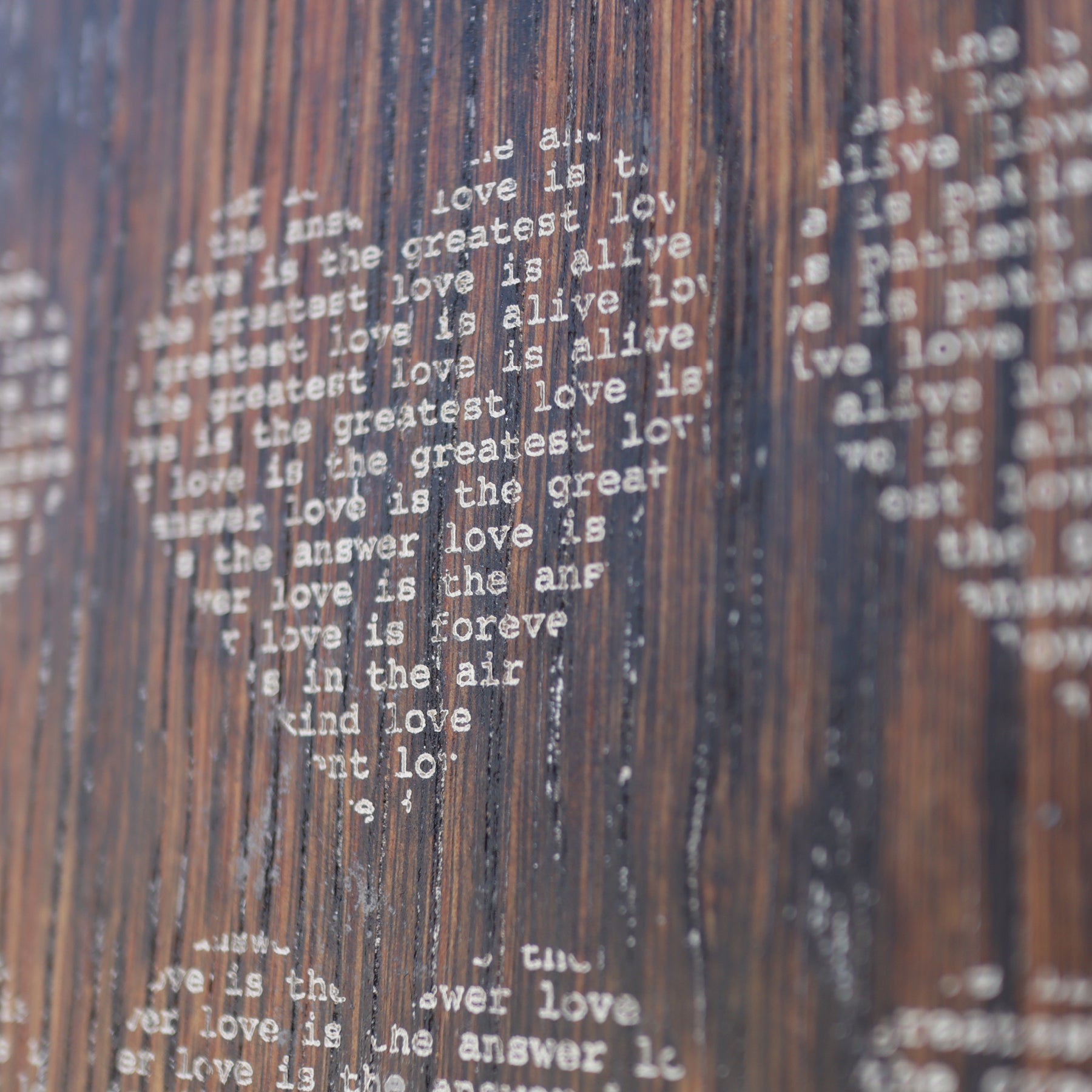 Love Is...Engraved Hearts Artwork – Dennehey Design Co.