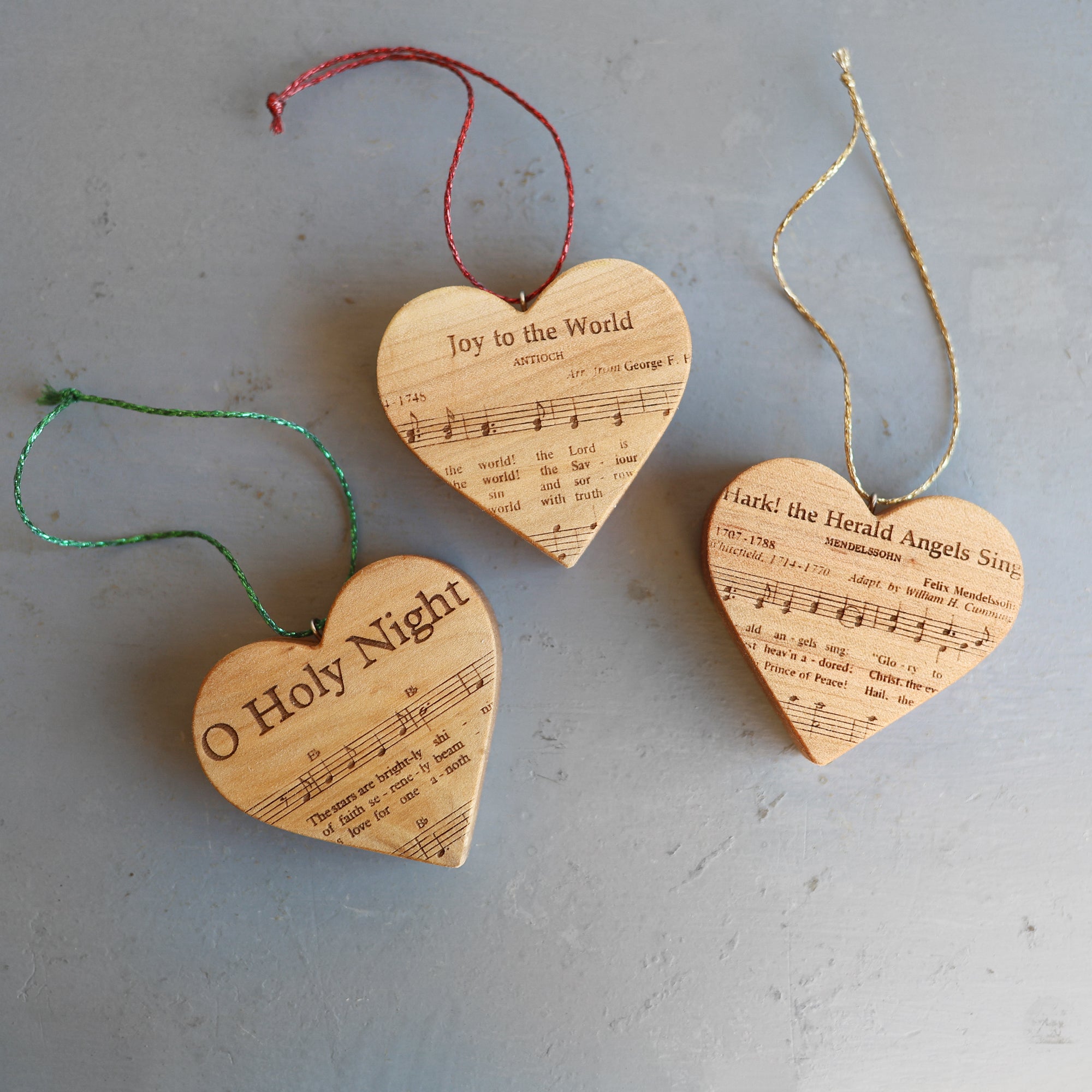 Christmas Carol Heart Ornaments – Dennehey Design Co.