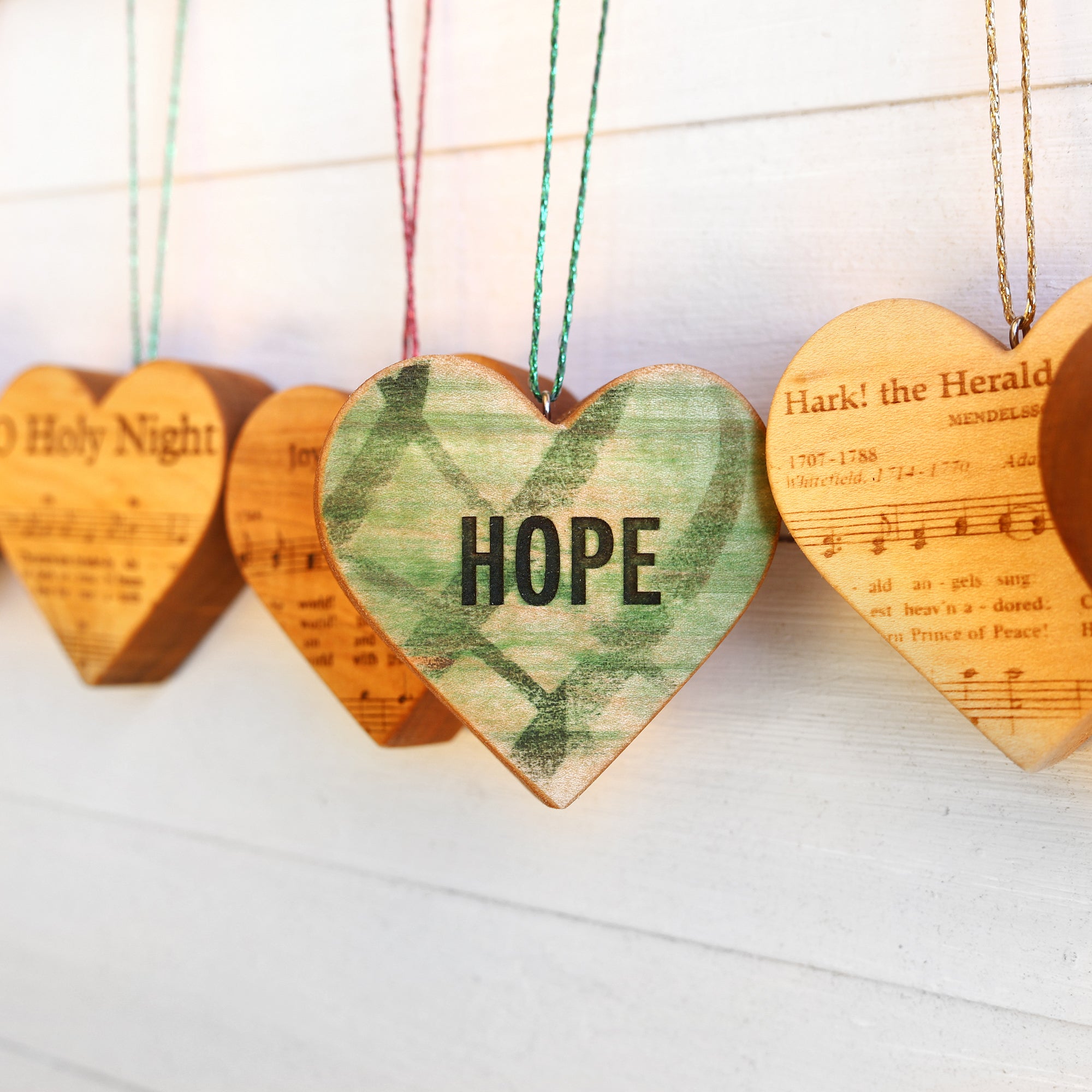 Christmas Carol Heart Ornaments – Dennehey Design Co.