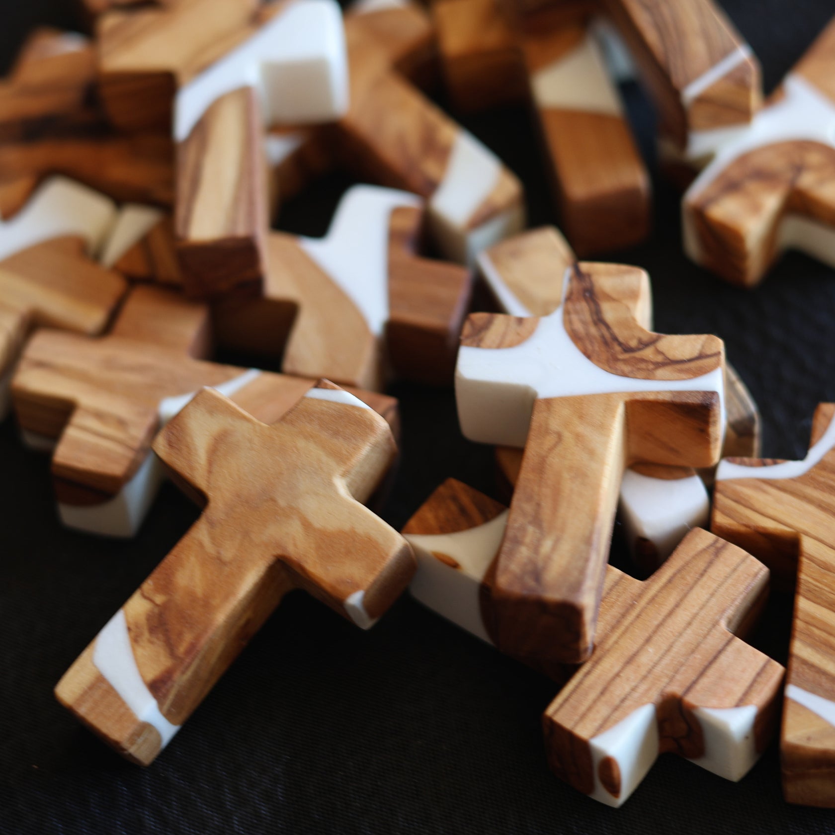 Reclaimed Olive & Resin Pocket Crosses – Dennehey Design Co.
