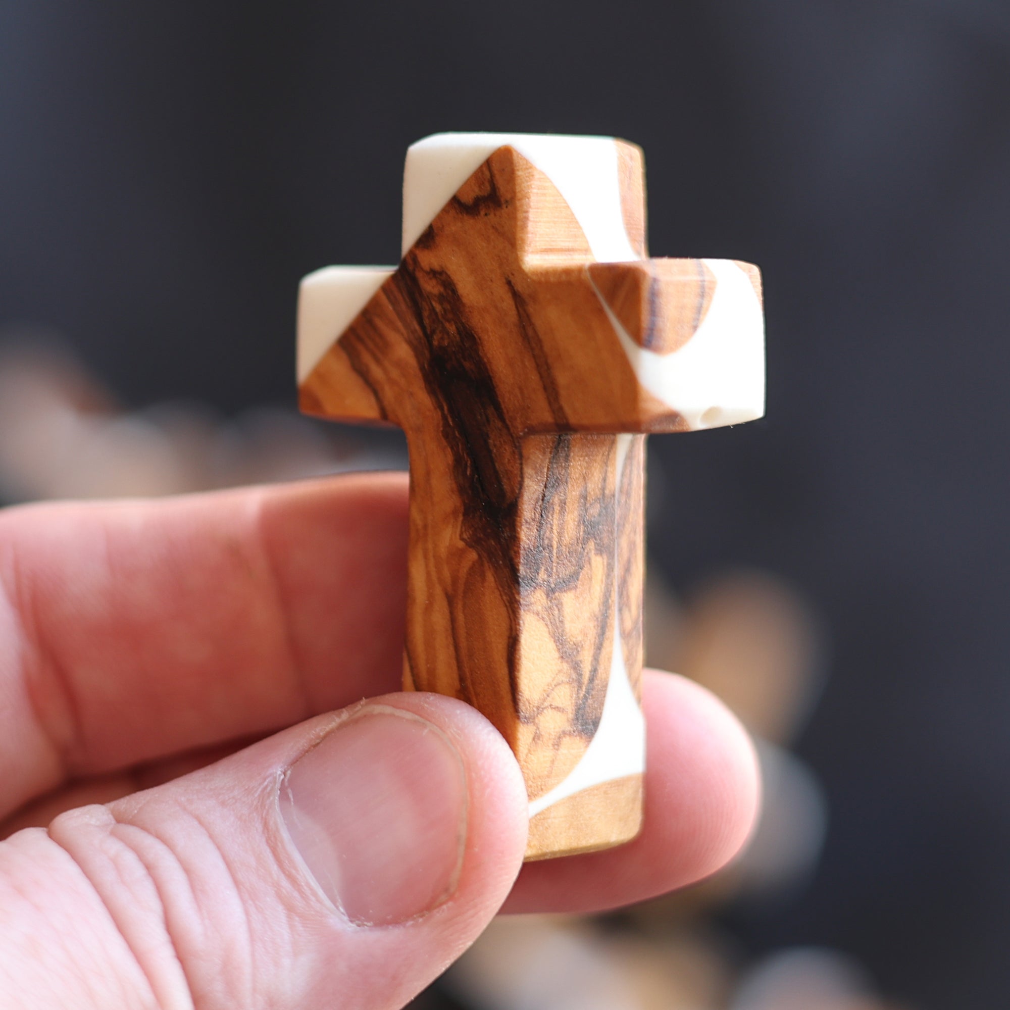 Reclaimed Olive & Resin Pocket Crosses – Dennehey Design Co.