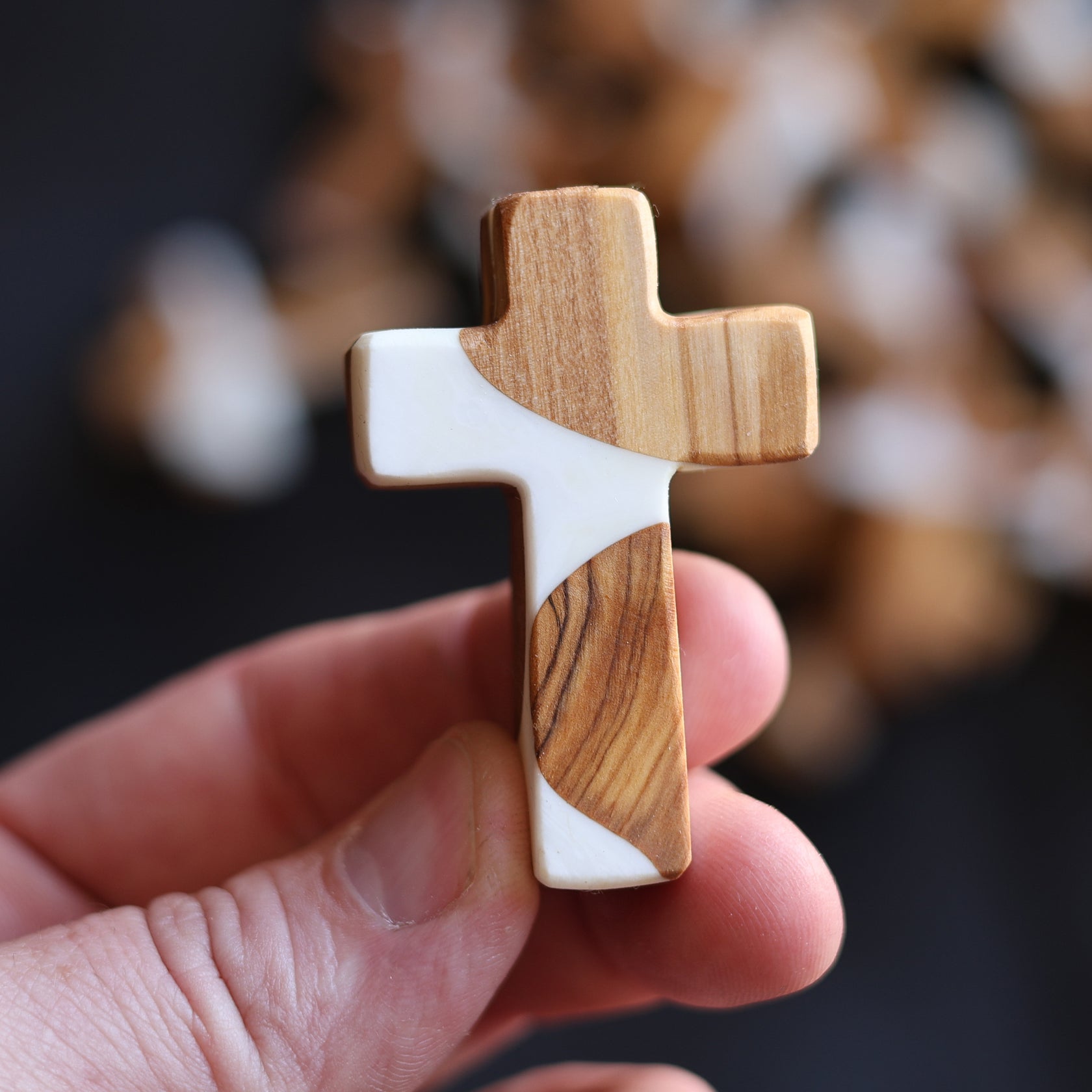 Reclaimed Olive & Resin Pocket Crosses – Dennehey Design Co.