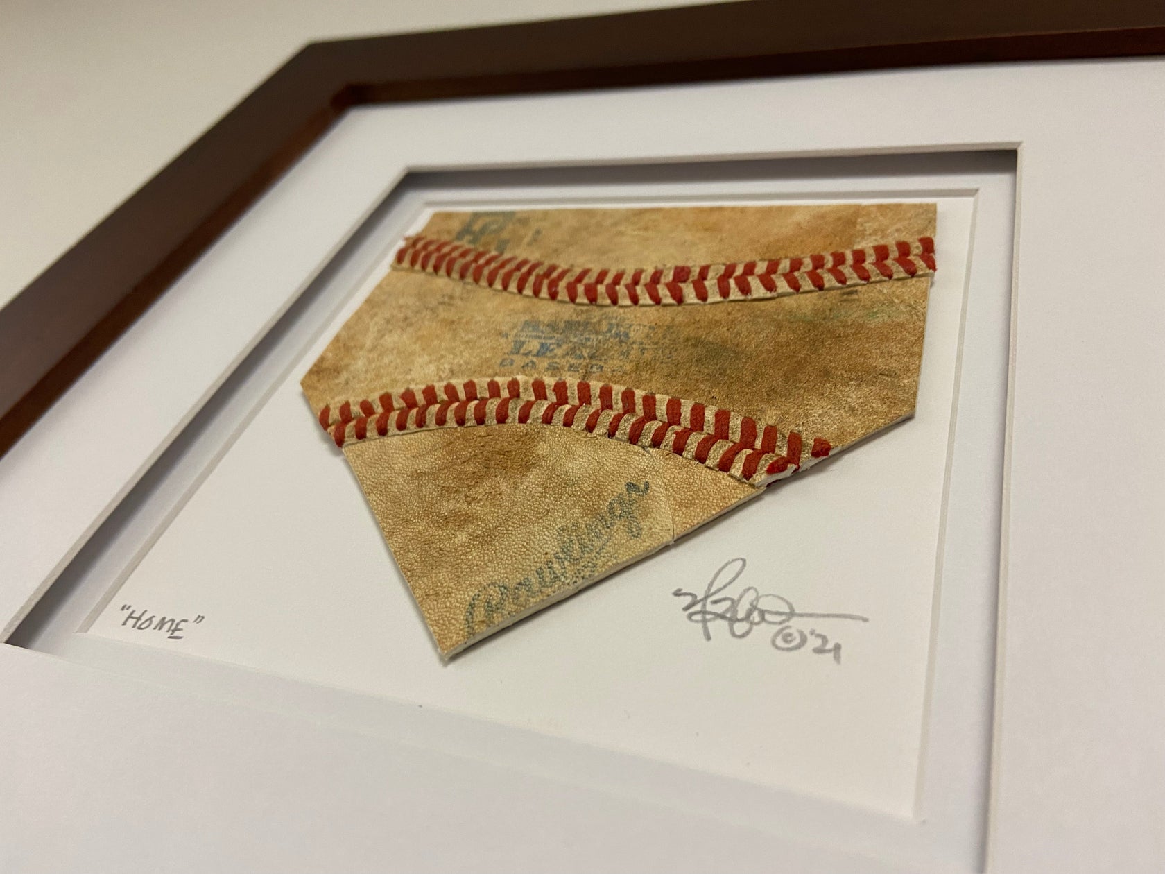 Home Plate Baseball Artwork titled “HOME” – Dennehey Design Co.