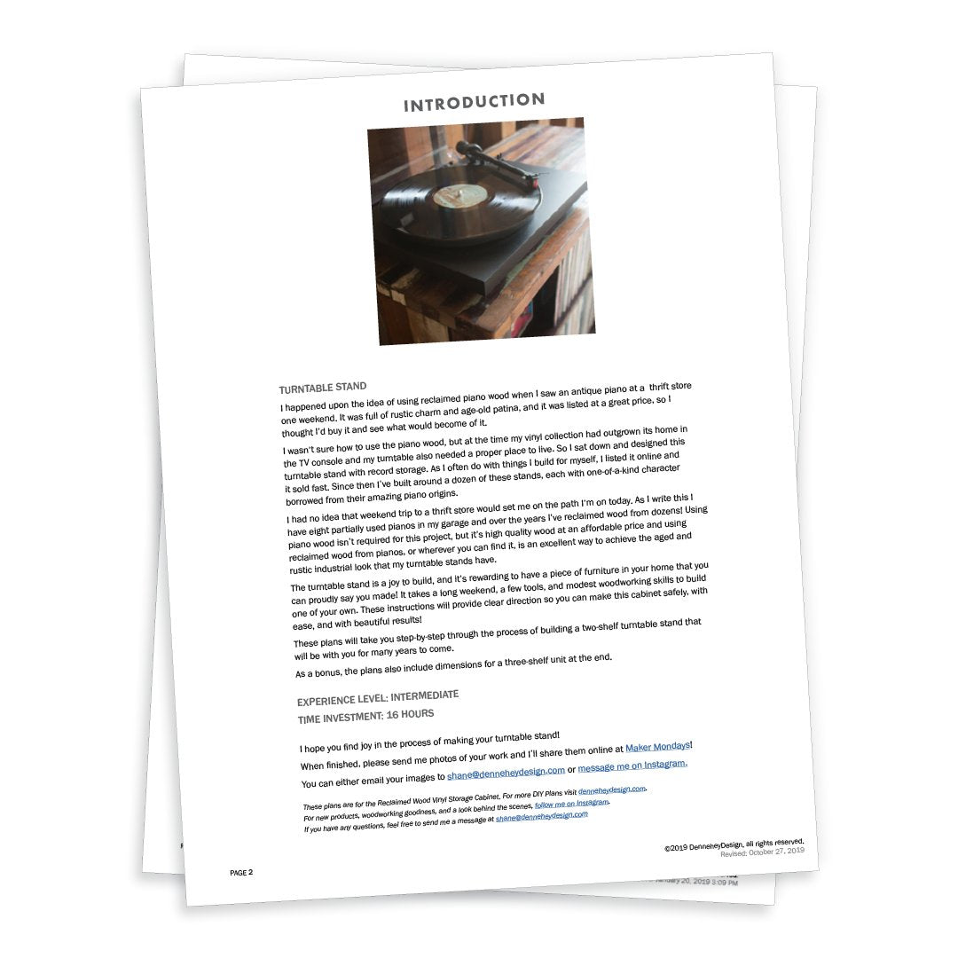 Reclaimed Wood Turntable Stand DIY Plans – Dennehey Design Co.