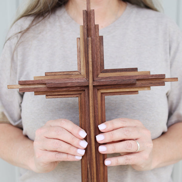 Walnut Wooden Crosses – Dennehey Design Co.