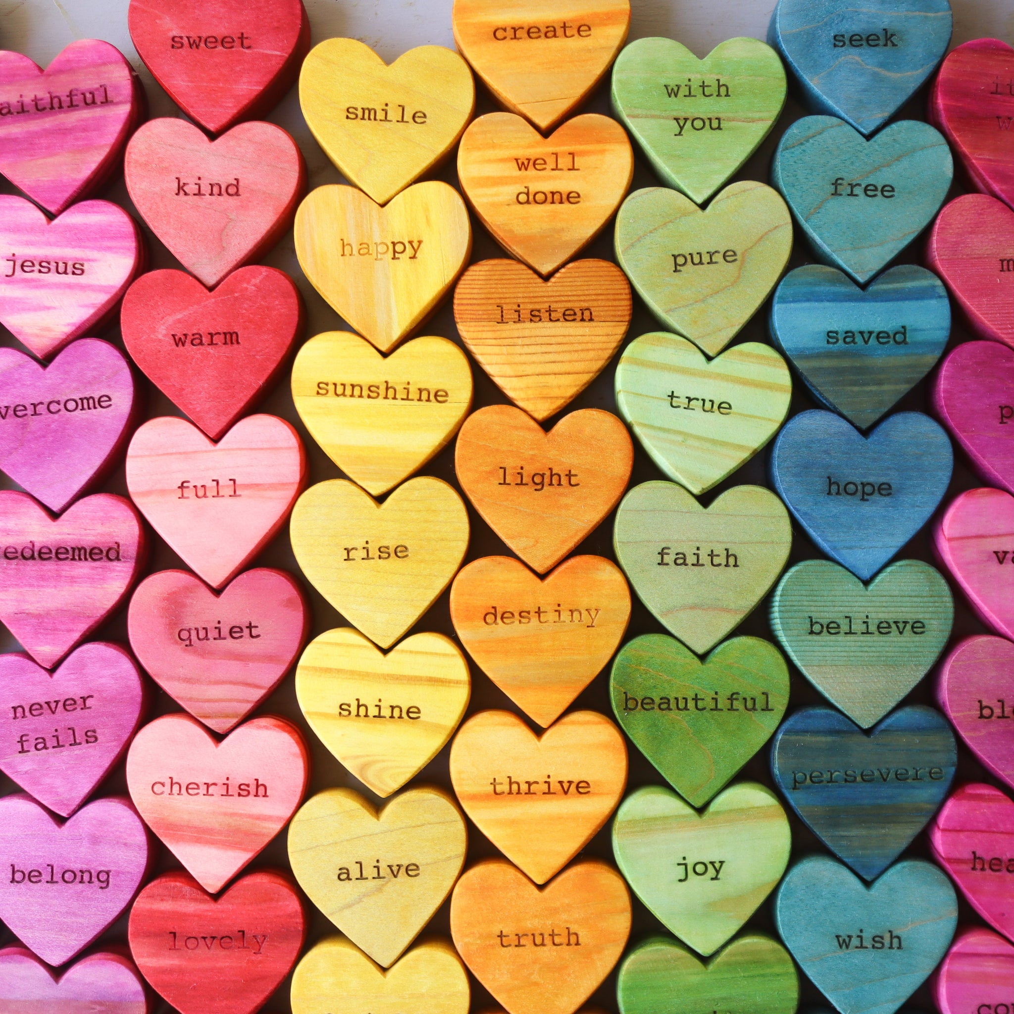 Custom Inspired Words Hearts – Dennehey Design Co.