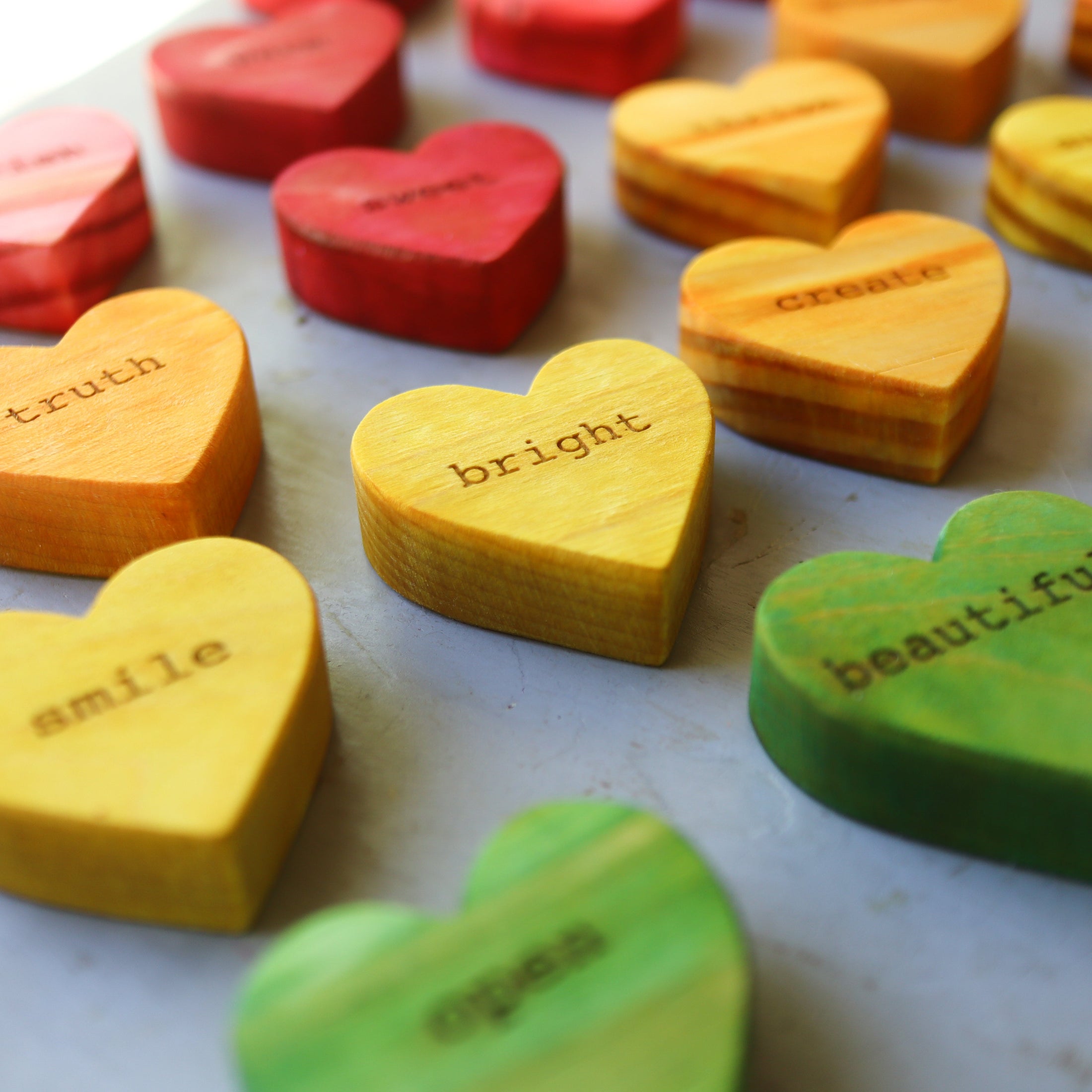 Custom Inspired Words Hearts – Dennehey Design Co.