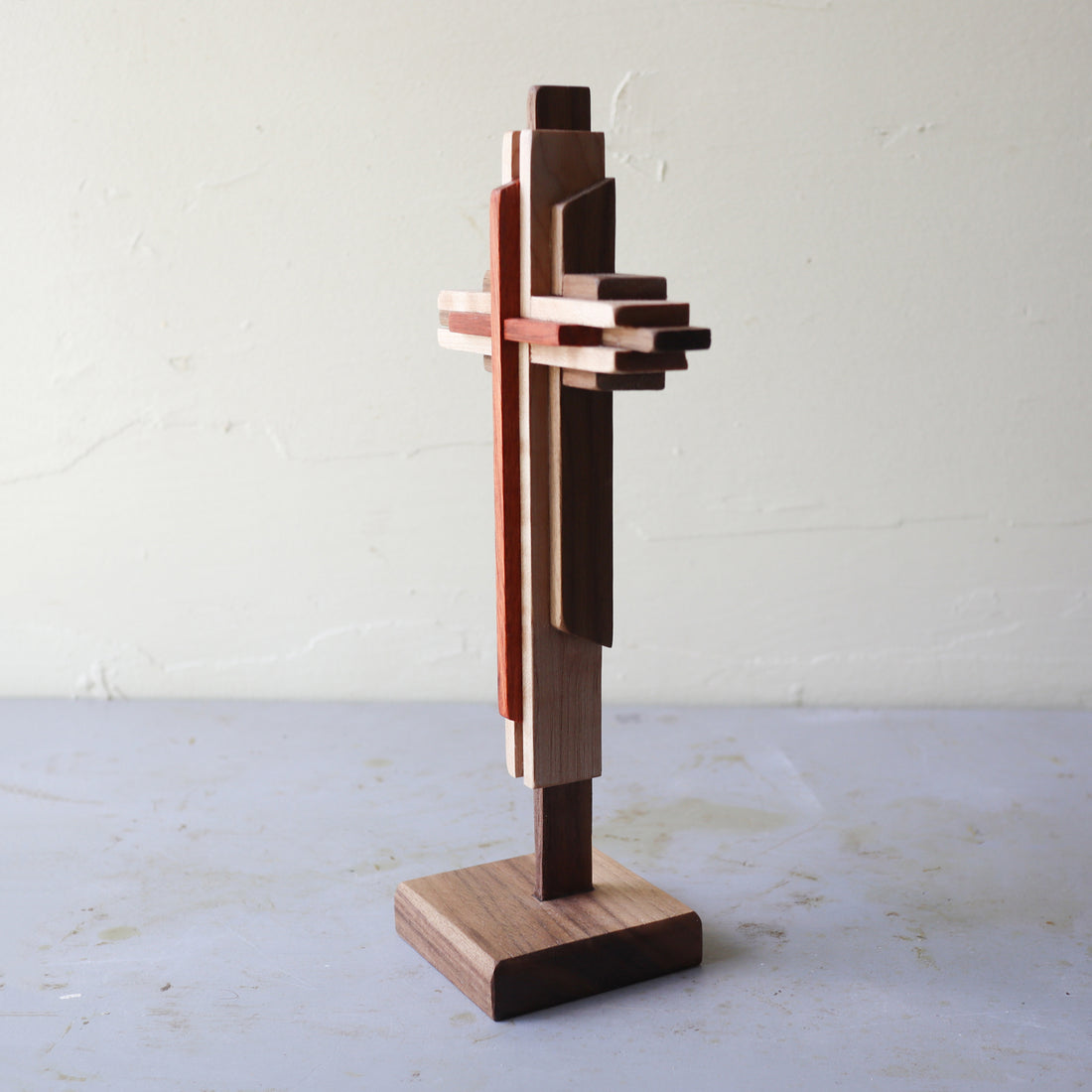 Small Layered Cross With Stand – Dennehey Design Co.