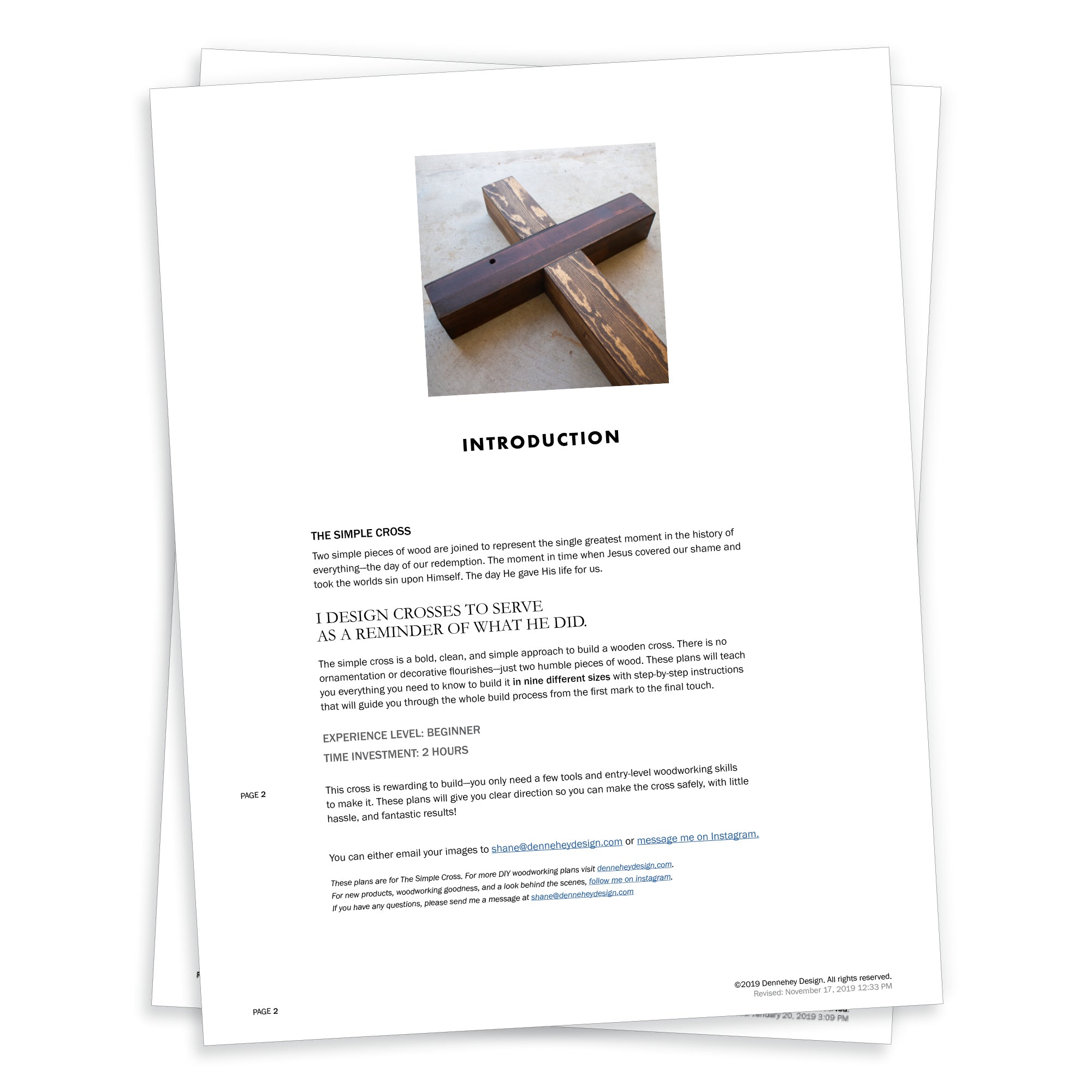 The Simple Cross DIY Plans » In Nine Sizes – Dennehey Design Co.