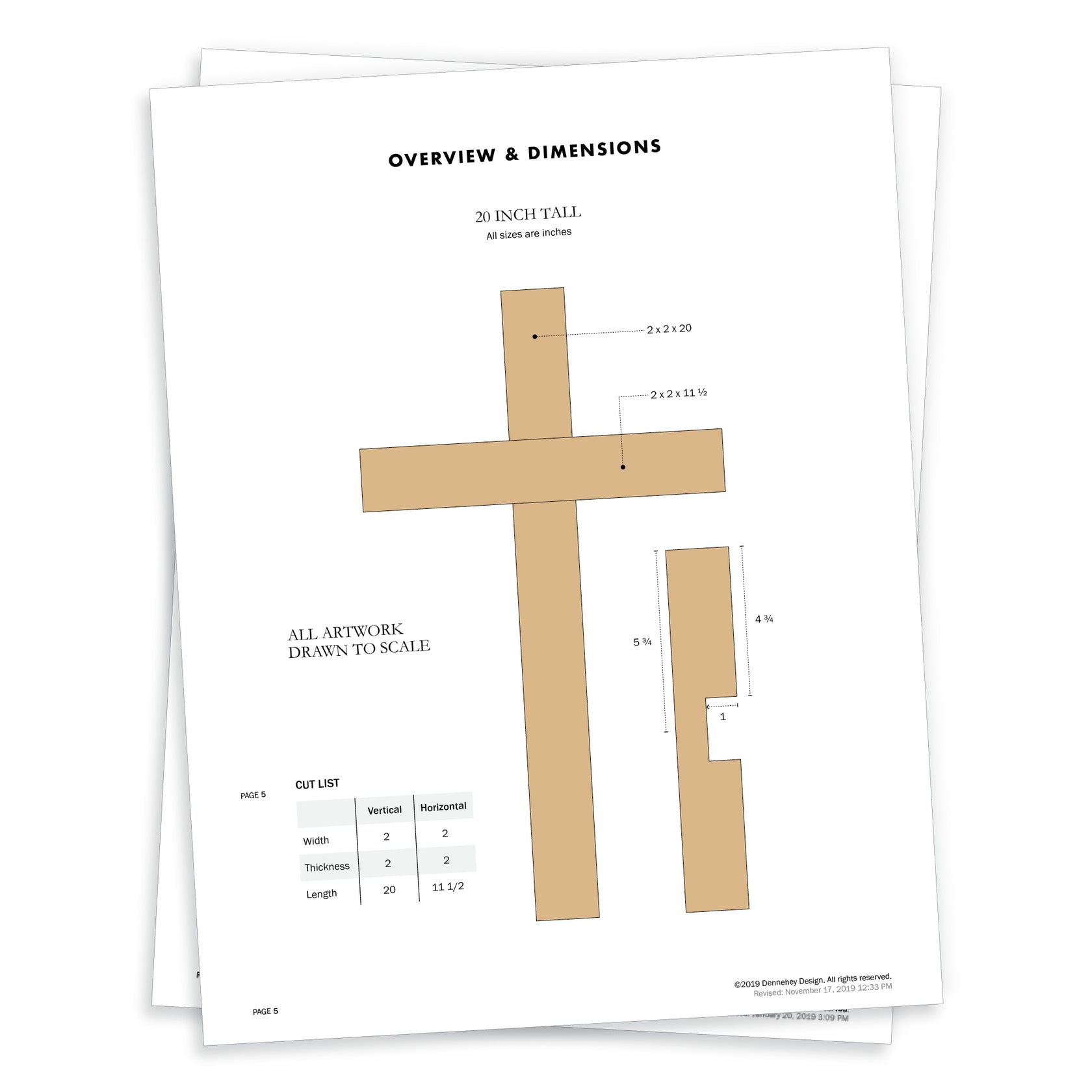 The Simple Cross DIY Plans » In Nine Sizes – Dennehey Design Co.