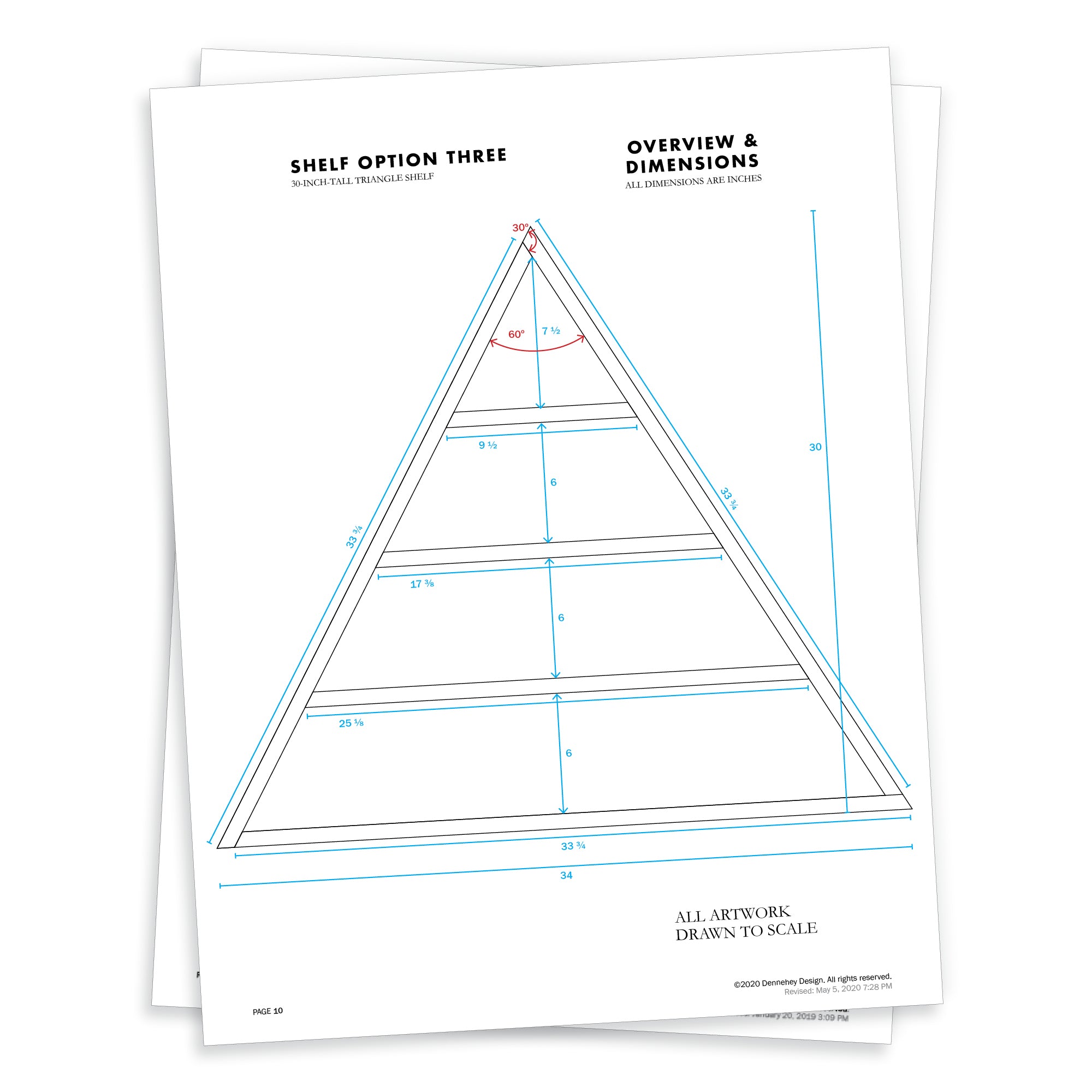 Wood Triangle Shelf Project Plans – Dennehey Design Co.