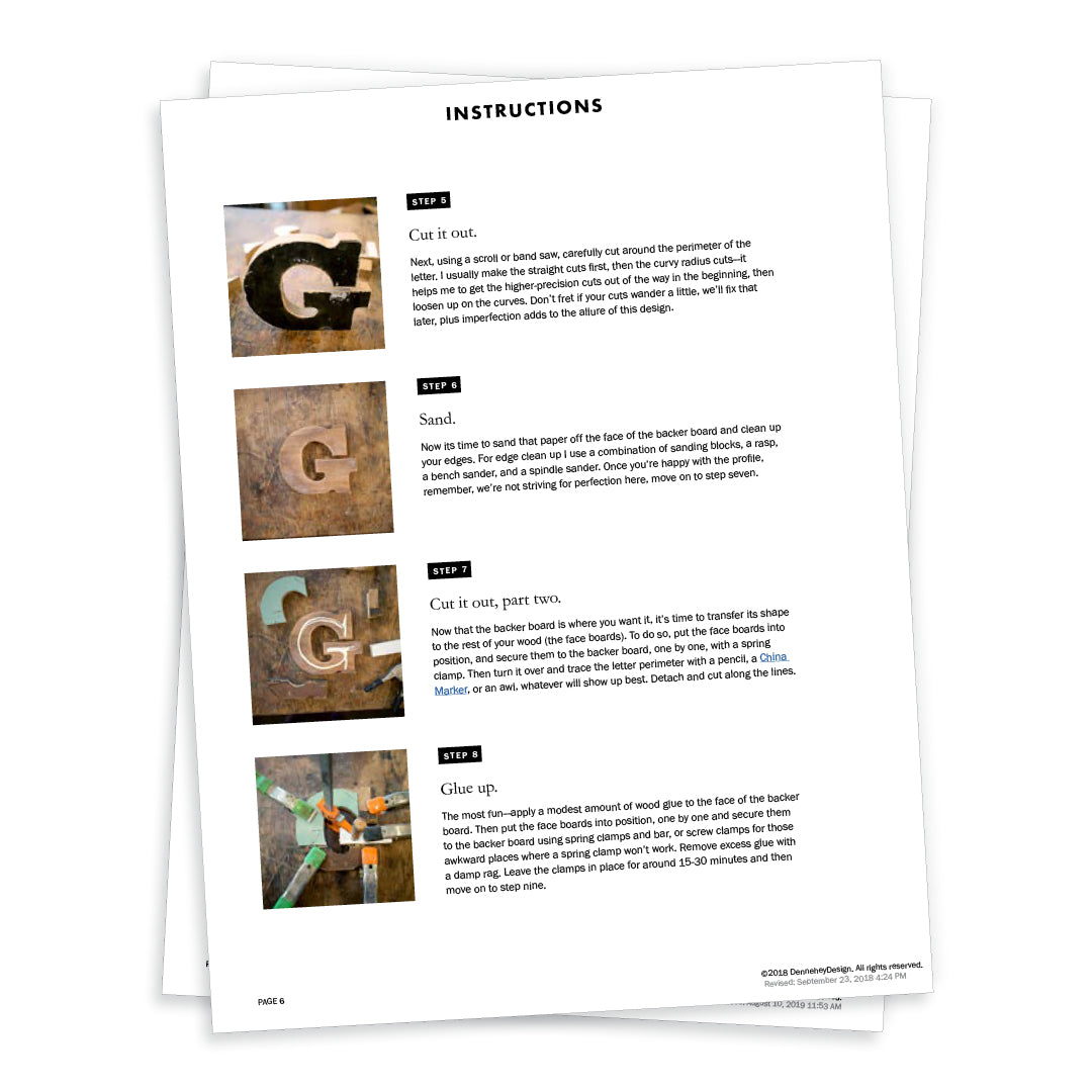 Wood Type DIY Plans and Templates – Dennehey Design Co.