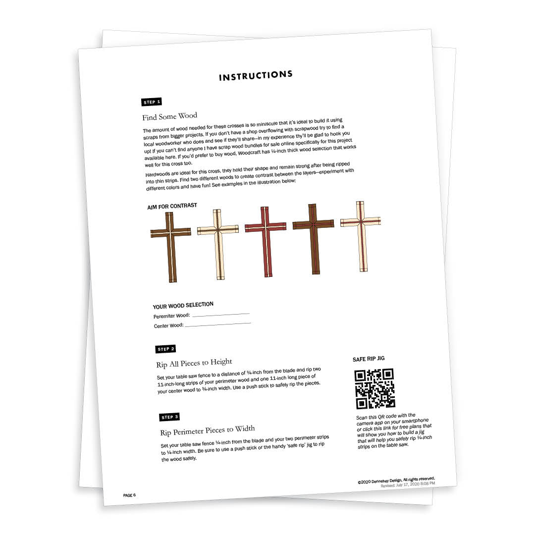 Thinline Cross DIY Project Plans – Dennehey Design Co.