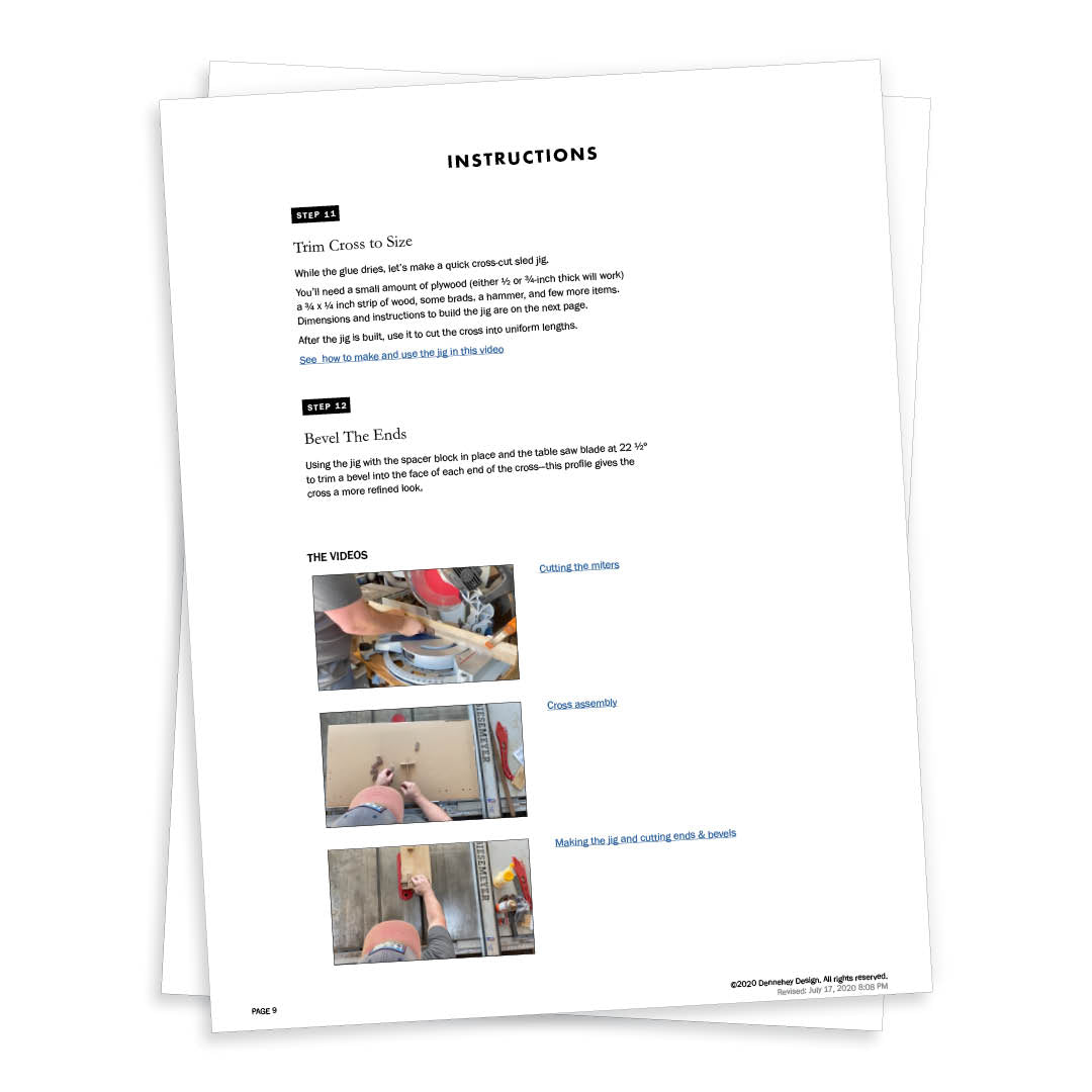 Thinline Cross DIY Project Plans – Dennehey Design Co.