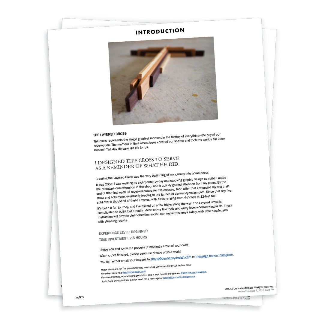 DIY Wooden Cross Plans, 20-inches tall – Dennehey Design Co.
